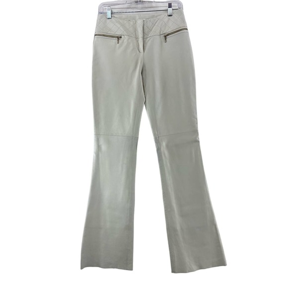 Cache | Pants & Jumpsuits | Cache White Leather Pants Size Nwt | Poshmark